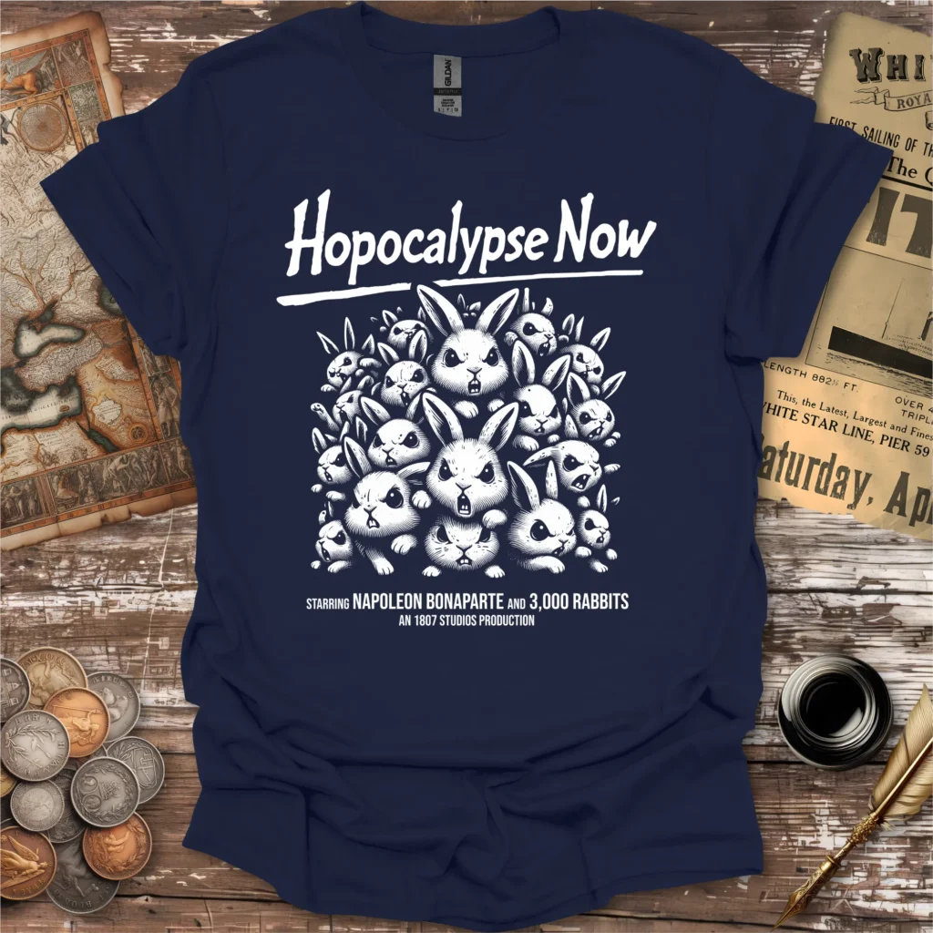 Napoleon Bonaparte Hopocalypse Now Rabbits T-shirt – The Humorous ...