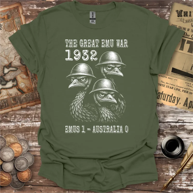 Australia Great Emu War 1932 T-shirt – The Humorous History Company